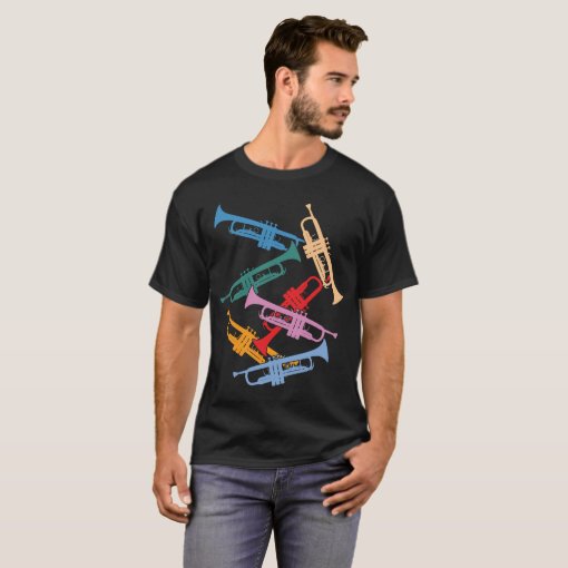 Colorful Trumpets T-Shirt | Zazzle