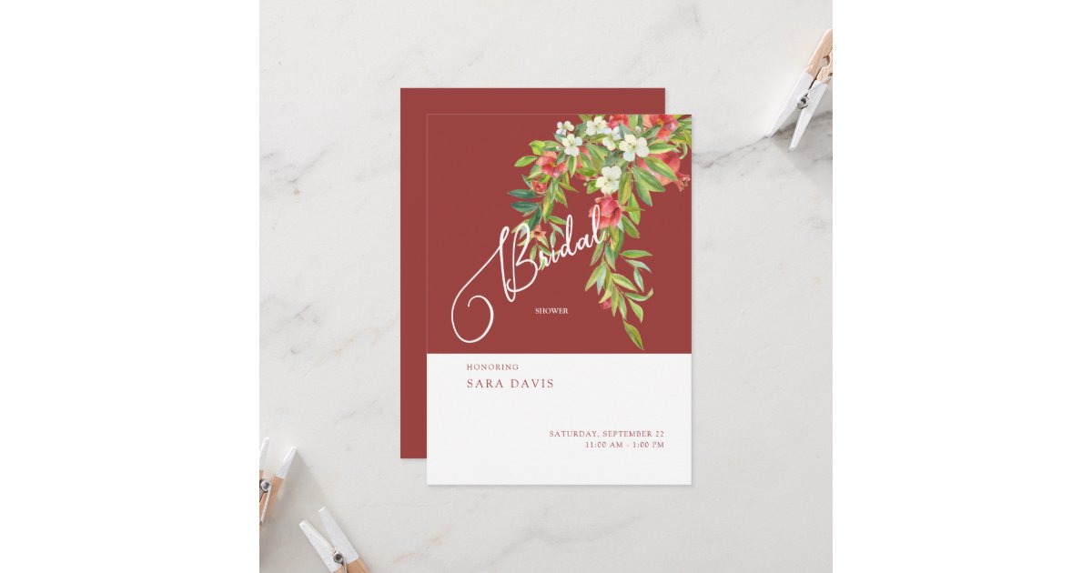 Colorful Tuscan Bridal Shower Invitation | Zazzle