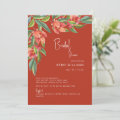 Colorful Tuscan Red Foliage Bridal Shower Invitation | Zazzle