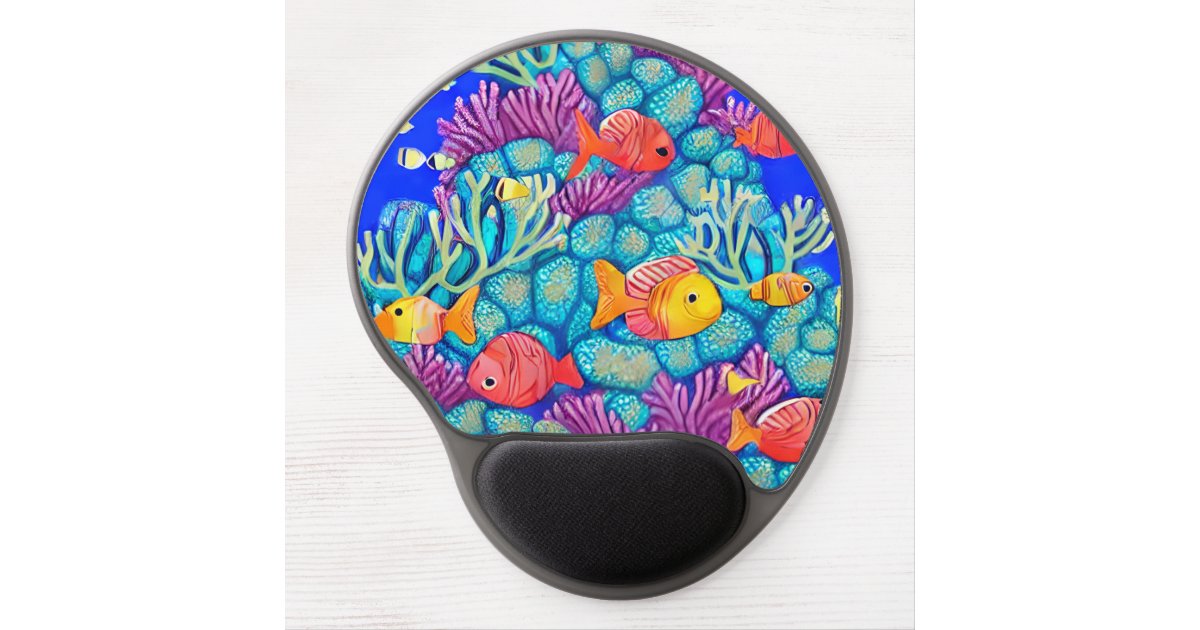 Colorful Underwater Coral Reef Seamless Pattern Gel Mouse Pad | Zazzle