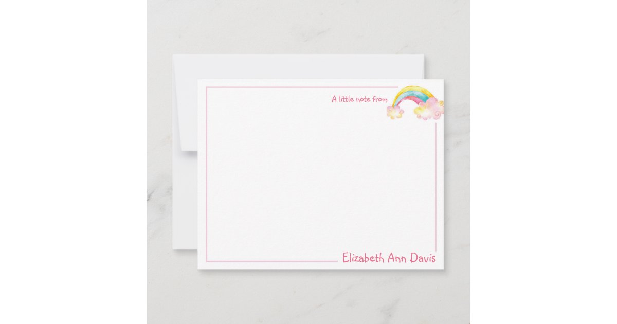 Colorful Unicorn Note Card | Zazzle