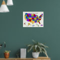 Colorful United States Maps School Poster | Zazzle