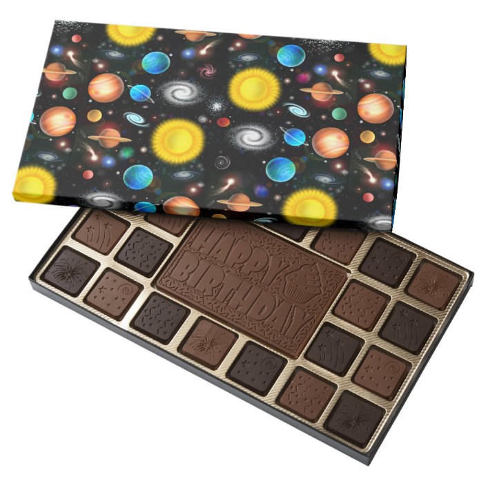 Colorful Universe Astronomy Box of Chocolates | Zazzle.com