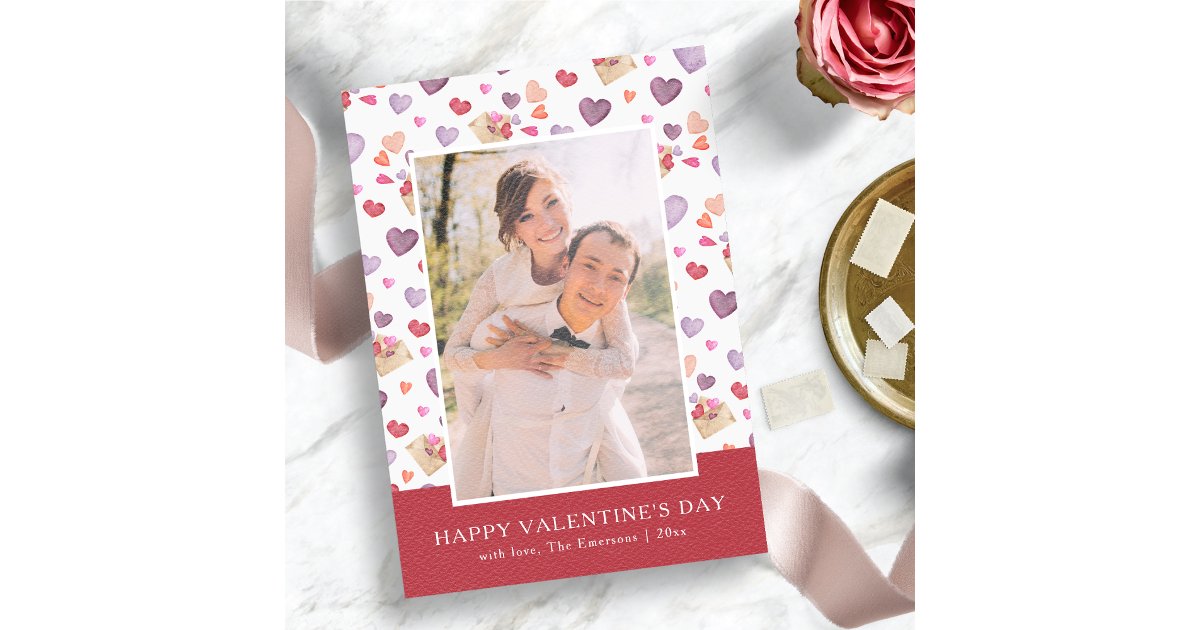 Colorful Valentine's Day Holiday Card | Zazzle