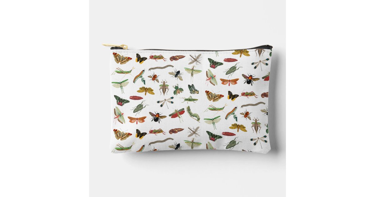 Colorful Vintage Insect Birthday Party Theme Accessory Pouch | Zazzle