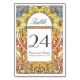 Colorful Vintage Wedding Table Numbers | Zazzle