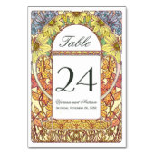 Colorful Vintage Wedding Table Numbers | Zazzle