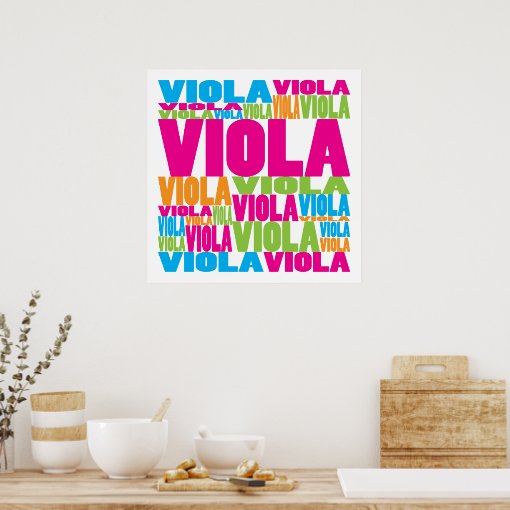 Colorful Viola Poster | Zazzle