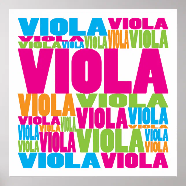 Colorful Viola Poster | Zazzle