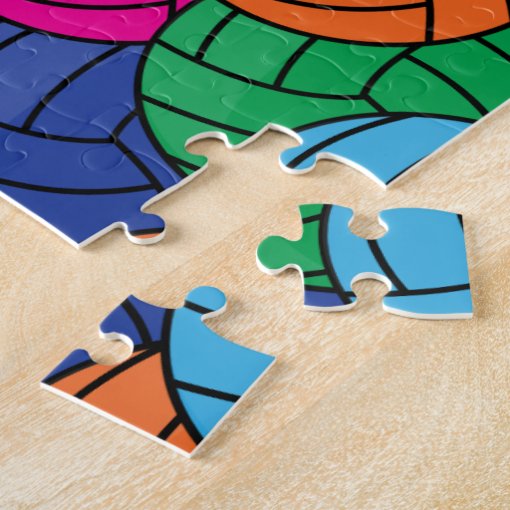 Colorful Volleyball Collage Jigsaw Puzzle | Zazzle