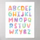 Colorful Watercolor Alphabet ABC Classroom Decor | Zazzle