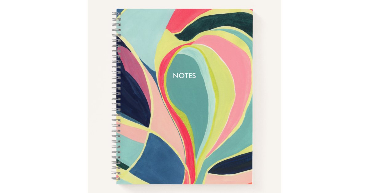 Colorful Watercolor Color Block Art Notebook | Zazzle