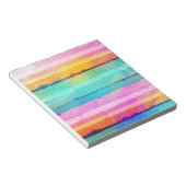 Colorful Watercolor Stripe Background Notepad | Zazzle