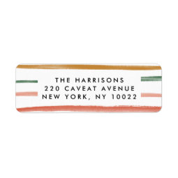 Colorful Watercolor Stripes Return Address Labels | Zazzle