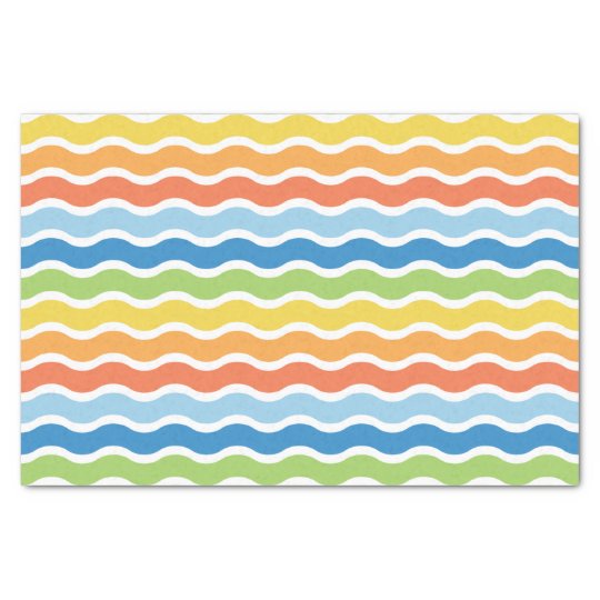Colorful Waves Pattern Tissue Paper | Zazzle.com