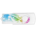 Colorful Waves USB Swivel Flash Drive | Zazzle