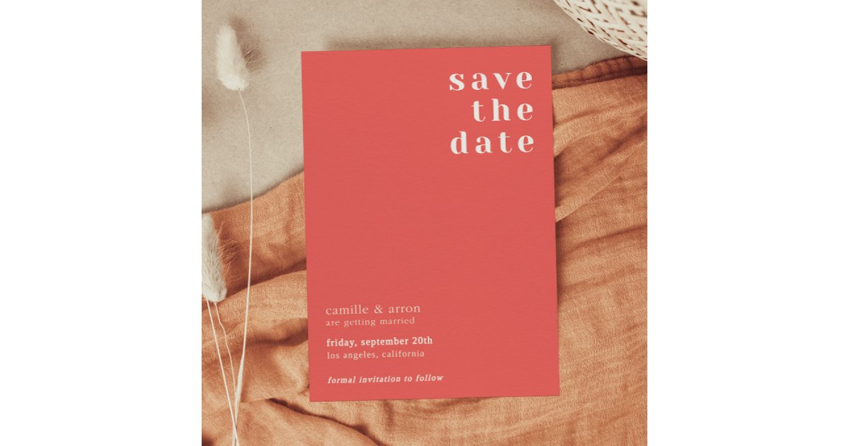 Colorful wedding save the date invitation | Zazzle