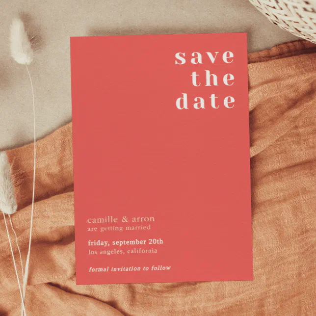 Colorful wedding save the date invitation | Zazzle