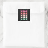 Colorful Welcome 2023 Happy New Year Square Sticker | Zazzle