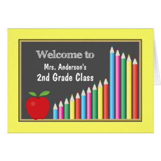 Welcome Back Teacher Cards | Zazzle