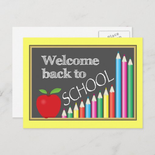 Colorful Welcome Back To School Postcard | Zazzle
