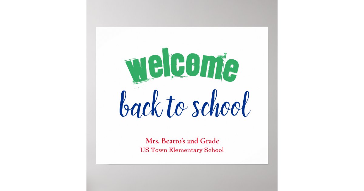 Colorful Welcome Back to School Poster | Zazzle