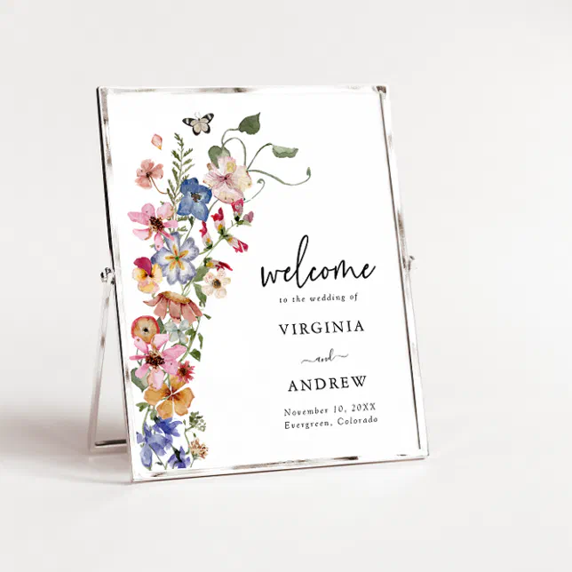 Colorful Welcome Wedding Poster | Zazzle