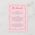 Colorful Whimsical Border & Script Wedding Details Enclosure Card | Zazzle