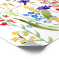 colorful wild flower field poster | Zazzle