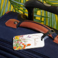 Colorful Wild Flowers Country Botanical Name Luggage Tag | Zazzle
