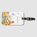 Colorful Wild Flowers Country Botanical Name Luggage Tag | Zazzle