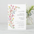 Colorful Wildflower Frame Wedding Invitation | Zazzle