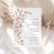 Colorful Wildflower Frame Wedding Invitation | Zazzle
