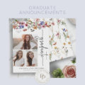 Colorful Wildflower Graduation Party Invitation | Zazzle