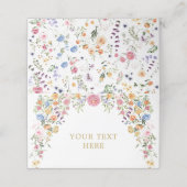 Colorful Wildflower Meadow Spring Garden Wedding Place Card | Zazzle