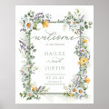 Colorful Wildflower Spring Wedding Welcome Sign | Zazzle