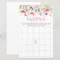 Colorful Wildflowers Baby Shower Bingo Game Card | Zazzle