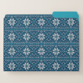 Colorful Winter Snowflakes Knitted Christmas File Folder | Zazzle