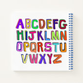 Colorful Wonky Alphabet Letters Personalised Kids Notebook | Zazzle