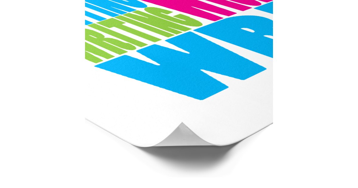 Colorful Writing Poster | Zazzle