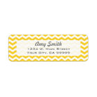 Colorful Yellow Chevron Zigzag Pattern Label | Zazzle