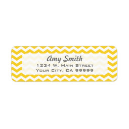 Colorful Yellow Chevron Zigzag Pattern Label | Zazzle