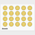 Colorful Yellow Geometric Custom Wedding Names Classic Round Sticker ...