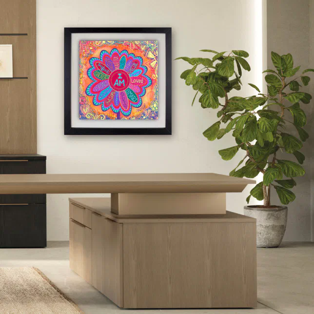 Colorful You Are Flower Inspirational Classroom Poster | Zazzle