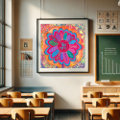 Colorful You Are Flower Inspirational Classroom Poster | Zazzle