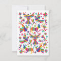 COLORFULL OTOMI MEXICAN THANK YOU CARD | Zazzle