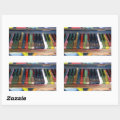 Colorfully Painted Piano Keys Sticker | Zazzle