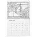 Coloring for Adult Flowers 2023, Color your own Calendar | Zazzle