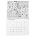 Coloring for Adult Flowers 2023, Color your own Calendar | Zazzle