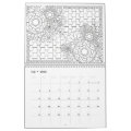 Coloring for Adult Flowers 2023, Color your own Calendar | Zazzle